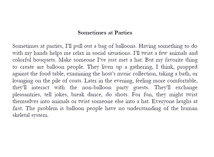 Sometimes at Parties | Rachel Karyo – dancing girl press & studio
